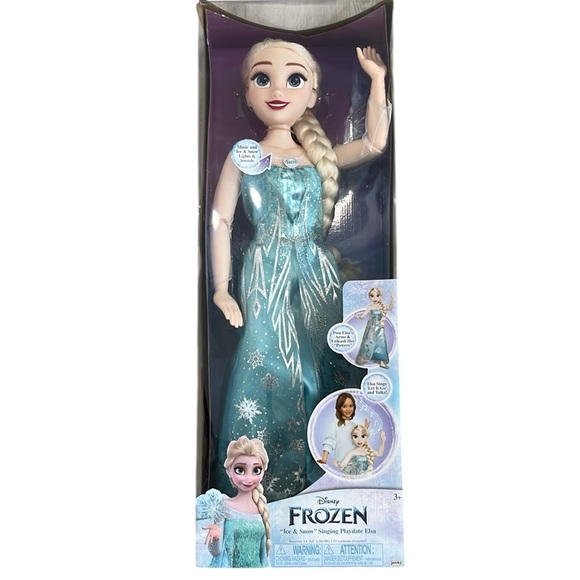 Disney | Toys | Elsa My Size 32 Doll Disney Ice Snow Singing Light ...